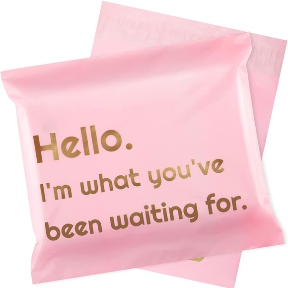 Design | 15x25 Pink Hello Im What Youve Been Waiting For Poly Mailers ...
